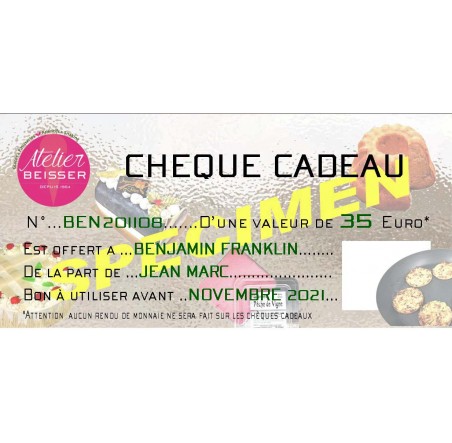 Chèque Cadeau 25 Euro